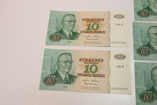 10 markan seteli 5kpl – Asadon Aarteet