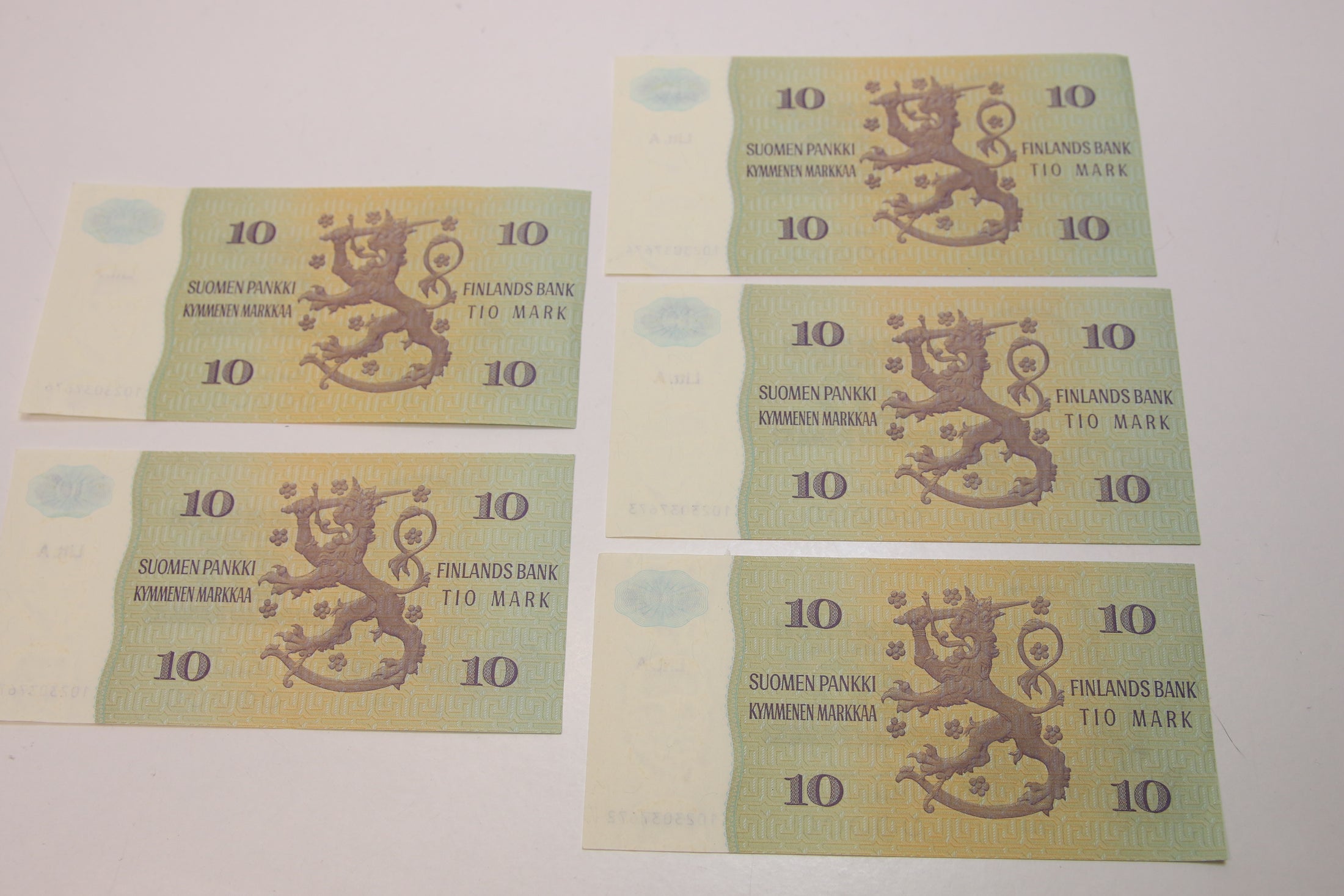 10 markan seteli 5kpl – Asadon Aarteet